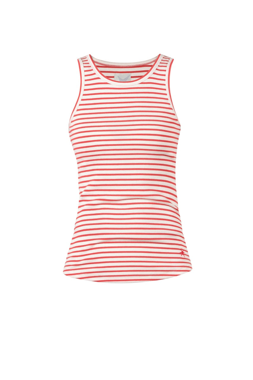 Sorel Striped Rib Tank Top - Ecru/Coral – Blue Sportswear